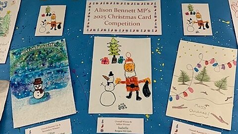 MP Alison Bennett's Christmas card competition display opens in local ...